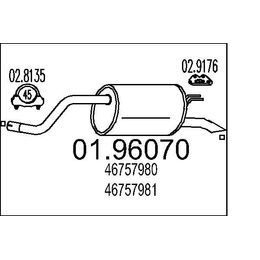 MTS MARKENTECHNIKSERVICEGMBH & CO. KG MTS Endschalld&auml;mpfer 0196070 f&uuml;r Fiat