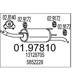 MTS MARKENTECHNIKSERVICEGMBH & CO. KG MTS Endschalld&auml;mpfer 0197810 f&uuml;r Opel