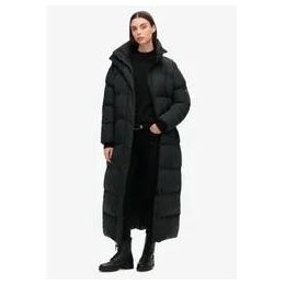 Steppjacke Superdry "MAXI LONGLINE PUFFER JACKET", Damen, Gr. XS, schwarz, Web, Obermaterial: 100% Polyester, unifarben, oversize ca. Mitte Wade, Jacken Steppjacke