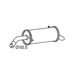 VEGAZ Endschalld&auml;mpfer fs762 f&uuml;r Ford