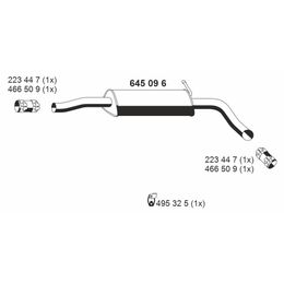 Ernst Mittelschalld&auml;mpfer 645096 f&uuml;r SEAT