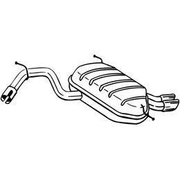 BOSAL Endschalld&auml;mpfer 220109 f&uuml;r Skoda