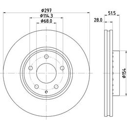 Hella Bremsscheibe 8dd355126981 297mm 28mm f&uuml;r MAZDA