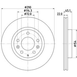 Hella Bremsscheibe 8dd355115311 290mm 22mm f&uuml;r MAZDA