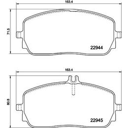 Hella Bremsbelagsatz, Scheibenbremse 8db355039011 f&uuml;r Mercedes