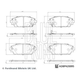 Blue Print Bremsbelagsatz, Scheibenbremse adbp420095 Vorderachse f&uuml;r MAZDA
