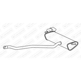 VEGAZ Endschalld&auml;mpfer fts486 f&uuml;r Fiat