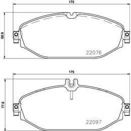 DON Bremsbelagsatz, Scheibenbremse pcp1873 f&uuml;r Mercedes (BBDC)