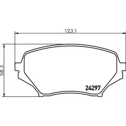 Hella Bremsbelagsatz, Scheibenbremse 8db355006771 f&uuml;r MAZDA MITSUBISHI