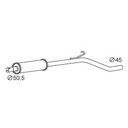 VEGAZ Mittelschalld&auml;mpfer sks213 f&uuml;r Skoda