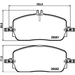 Hella Bremsbelagsatz, Scheibenbremse 8db355044321 Vorderachse f&uuml;r Mercedes