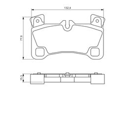 Bosch Bremsbelagsatz, Scheibenbremse 0986494205 f&uuml;r VW PORSCHE