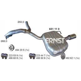 Ernst Endschalld&auml;mpfer 651110 links f&uuml;r Volvo