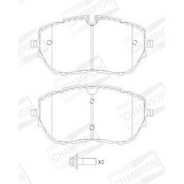 Champion Bremsbelagsatz, Scheibenbremse 573697ch f&uuml;r PEUGEOT