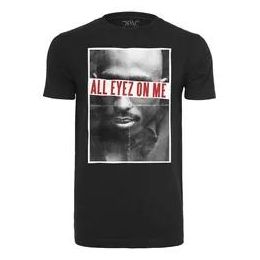 Mister Tee T-Shirt MERCHCODE "Merchcode Herren 2Pac All Eyez On Me Tee", Damen, Gr. 5XL, schwarz, 100% Baumwolle, bedruckt, normal, Rundhals, Shirts T-Shirt