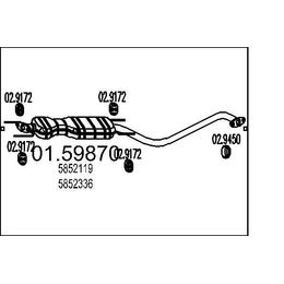 MTS MARKENTECHNIKSERVICEGMBH & CO. KG MTS Mittelschalld&auml;mpfer 0159870 f&uuml;r Opel