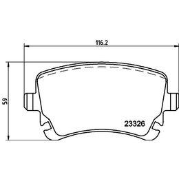 Hella Bremsbelagsatz, Scheibenbremse 8db355015951 f&uuml;r Audi Bentley