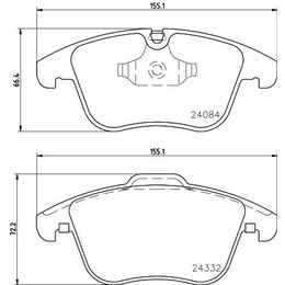 Hella Bremsbelagsatz, Scheibenbremse 8db355013731 f&uuml;r PEUGEOT (DF-PSA) CITRO&Euml;N
