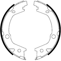 ATE Bremsbackensatz, Feststellbremse 03013730252 f&uuml;r KIA HYUNDAI