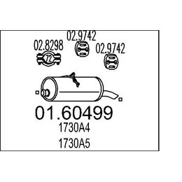 MTS MARKENTECHNIKSERVICEGMBH & CO. KG MTS Endschalld&auml;mpfer 0160499 f&uuml;r Peugeot