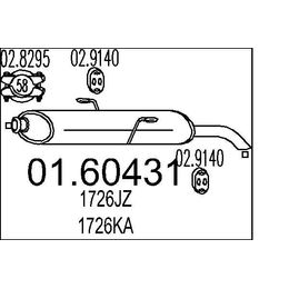 MTS MARKENTECHNIKSERVICEGMBH & CO. KG MTS Endschalld&auml;mpfer 0160431 f&uuml;r Peugeot