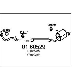 MTS MARKENTECHNIKSERVICEGMBH & CO. KG MTS Endschalld&auml;mpfer 0160529 f&uuml;r DAIHATSU