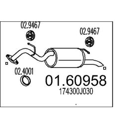 MTS MARKENTECHNIKSERVICEGMBH & CO. KG MTS Endschalld&auml;mpfer 0160958 f&uuml;r TOYOTA