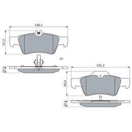 Bosch Bremsbelagsatz, Scheibenbremse 0986424699 f&uuml;r MERCEDES-BENZ