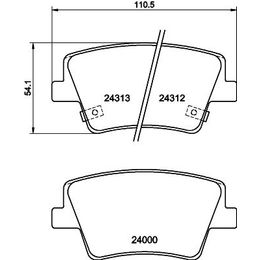 Hella Bremsbelagsatz, Scheibenbremse 8db355040041 f&uuml;r HYUNDAI