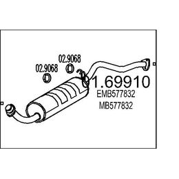 MTS MARKENTECHNIKSERVICEGMBH & CO. KG MTS Endschalld&auml;mpfer 0169910 f&uuml;r MITSUBISHI
