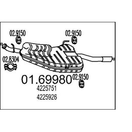 MTS MARKENTECHNIKSERVICEGMBH & CO. KG MTS Endschalld&auml;mpfer 0169980 f&uuml;r SAAB