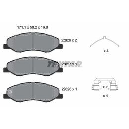 TEXTAR Bremsbelagsatz, Scheibenbremse 2282601 f&uuml;r HONDA