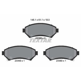 TEXTAR Bremsbelagsatz, Scheibenbremse 2335801 f&uuml;r OPEL CHEVROLET PONTIAC BUICK