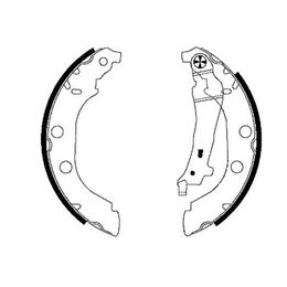 Hella Bremsbackensatz 8db355001801 f&uuml;r Peugeot
