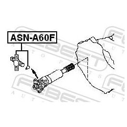 FEBEST Gelenk, L&auml;ngswelle asna60f vordere Gelenkwelle an Differential f&uuml;r FORD CHRYSLER MAZDA NISSAN TOYOTA VAG ALFAROME/FIAT/LANCI
