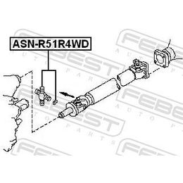 FEBEST Gelenk, L&auml;ngswelle asnr51r4wd f&uuml;r FORD CHRYSLER GENERAL MOTORS NISSAN TOYOTA LAND ROVER