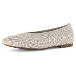 Ballerina Gabor "Eleganter Ballerina", Damen, Gr. 42,5, beige, Schuhe Ballerina