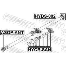 FEBEST Gelenk, L&auml;ngswelle hyds002 f&uuml;r HYUNDAI