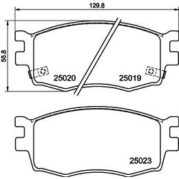 Hella Bremsbelagsatz, Scheibenbremse 8db355014921 f&uuml;r HYUNDAI