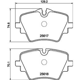 Hella Bremsbelagsatz, Scheibenbremse 8db355045811 Vorderachse f&uuml;r BMW