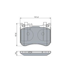 Bosch Bremsbelagsatz, Scheibenbremse 0986460124 f&uuml;r MERCEDES-BENZ