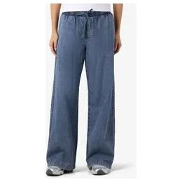 Sweathose Noisy may "NMENZA MW WIDE PANTS MG004MB NOOS", Damen, Gr. M, N-Gr, medium blau denim, Web, Obermaterial: 100% Baumwolle, unifarben, regular fit kn&ouml;chellang, Hosen Sweathose