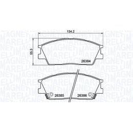 MAGNETI MARELLI Bremsbelagsatz, Scheibenbremse 363700430126 f&uuml;r HYUNDAI KIA