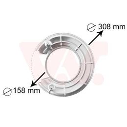 Van Wezel Spritzblech, Bremsscheibe 3766373 Hinterachse rechts f&uuml;r OPEL
