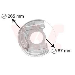 Van Wezel Spritzblech, Bremsscheibe 3770371 Vorderachse rechts f&uuml;r OPEL