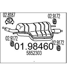 MTS MARKENTECHNIKSERVICEGMBH & CO. KG MTS Endschalld&auml;mpfer 0198460 f&uuml;r Opel
