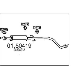 MTS MARKENTECHNIKSERVICEGMBH & CO. KG MTS Mittelschalld&auml;mpfer 0150419 f&uuml;r DAEWOO