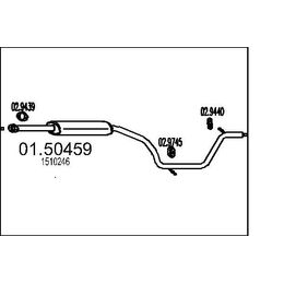 MTS MARKENTECHNIKSERVICEGMBH & CO. KG MTS Mittelschalld&auml;mpfer 0150459 f&uuml;r Ford