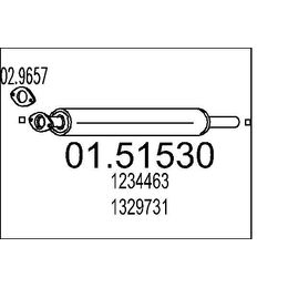 MTS MARKENTECHNIKSERVICEGMBH & CO. KG MTS Mittelschalld&auml;mpfer 0151530 f&uuml;r Ford