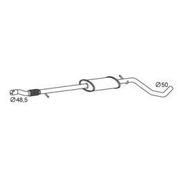 VEGAZ Mittelschalld&auml;mpfer ls144 f&uuml;r LANCIA